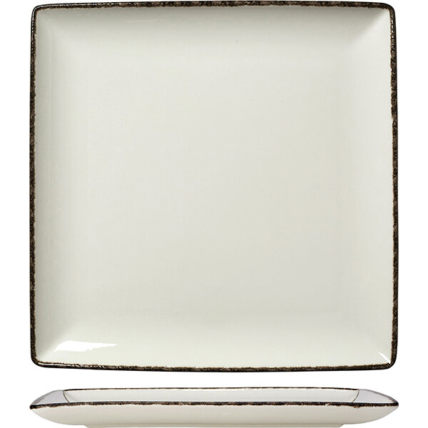 Блюдо квадратное Чакоул дэпл фарфор L=27, B=27см