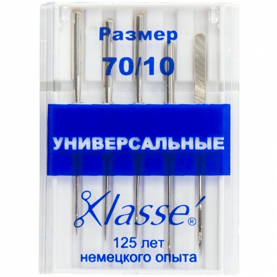 Hemline A6100/70 Иглы для бытовых швейных машин универсальные № 70, 5 шт