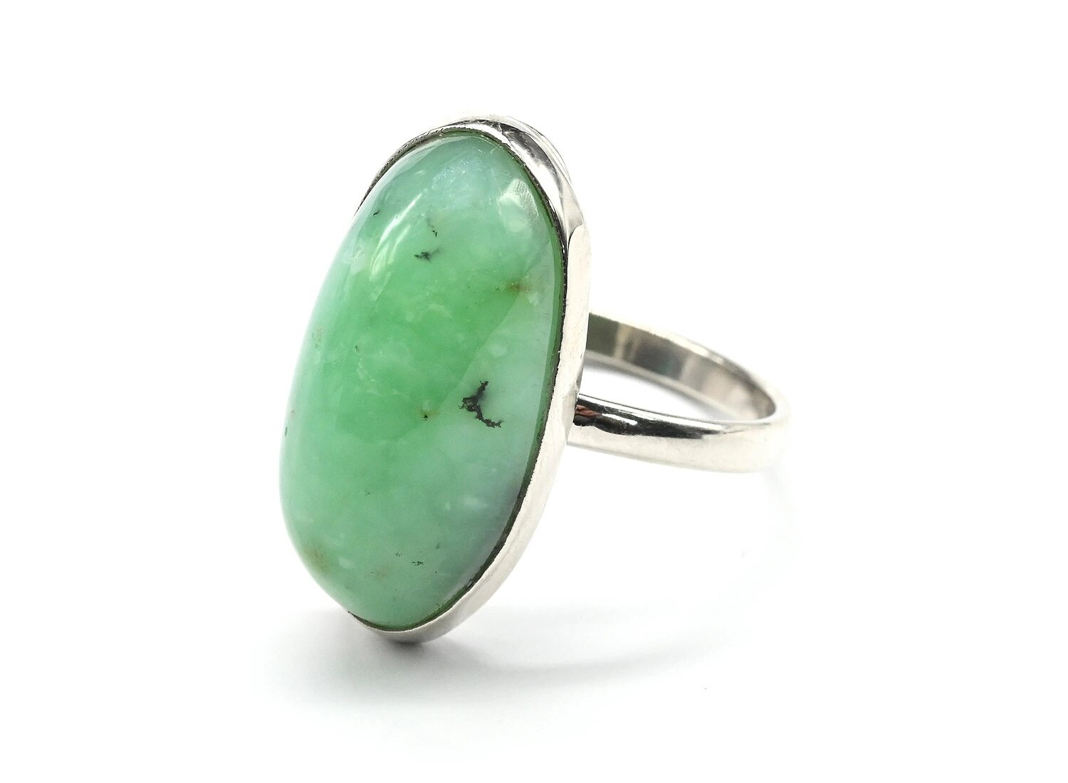 Кольцо, хризопраз