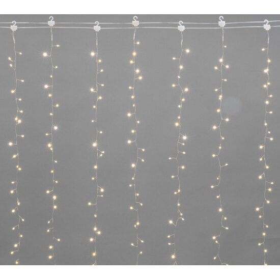 Светодиодная гирлянда Neon-night Занавес из росы 3х2 м, 8 режимов, 600 тепло-белых светодиодов, с крючками