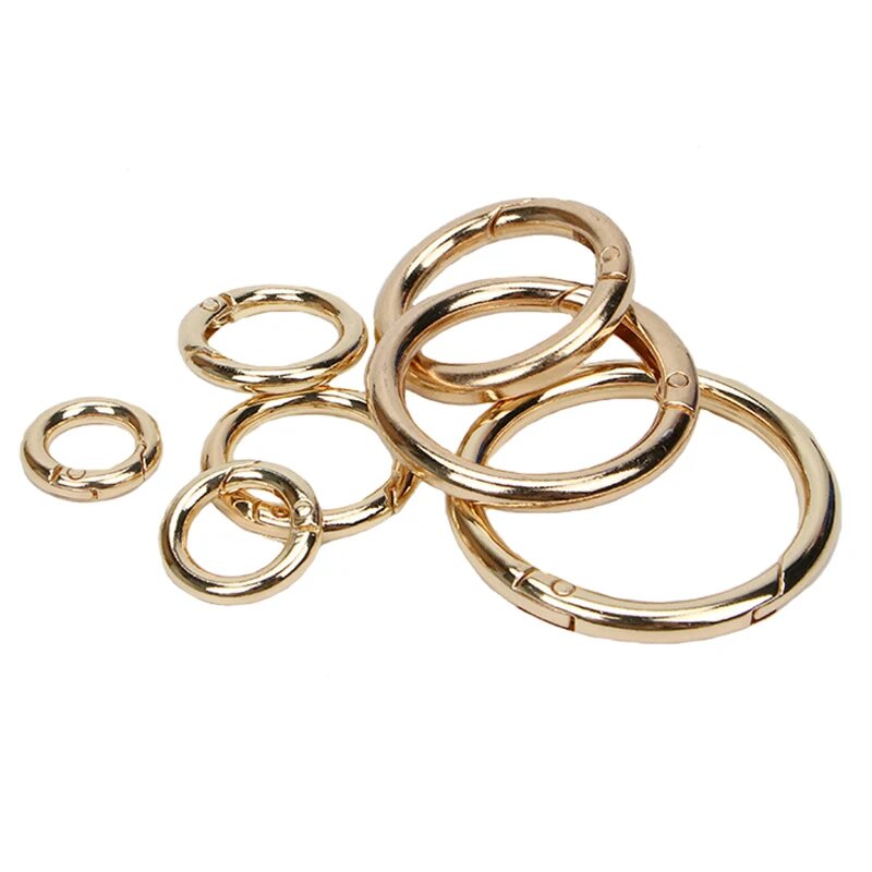Пружинные кольца-карабины, металлические, набор из 10 штук Inner 11 Outer 18mm, Golden