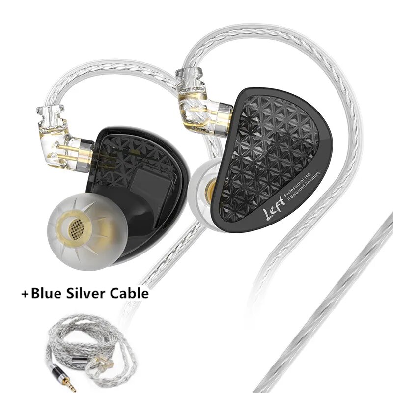 Наушники KZ AS16 Pro 16BA Black(BlueS