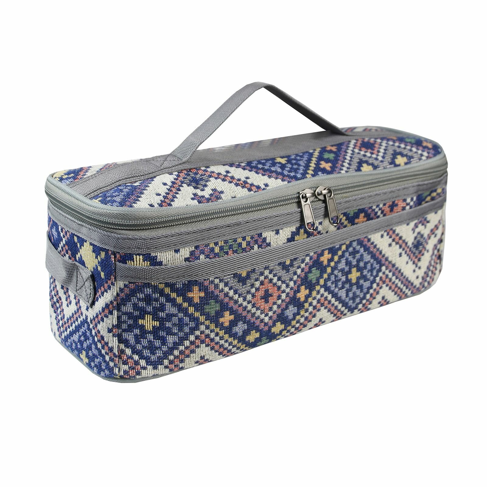 Походной посуды, Сумка для хранения посуды для кемпинга на открытом воздухе / сумка для хранения бытовых инструментов-Синий жаккард