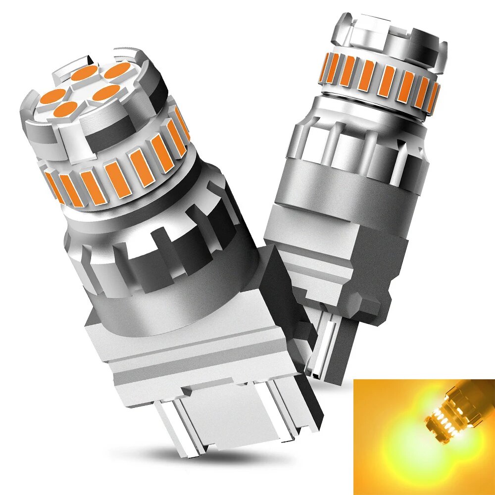 AUXITO 2x T25 LED Canbus 3157 3156 3057 P27/7W Светодиодная лампа Автомобильные задние стоп-сигналы DRL Парковочный сигнал 12 В Янтарный Желтый Белый Красный Amber Yellow
