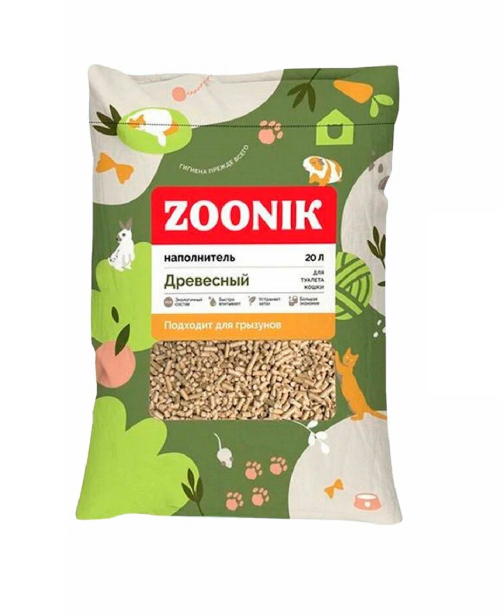 Зооник Наполнитель древесный 20л