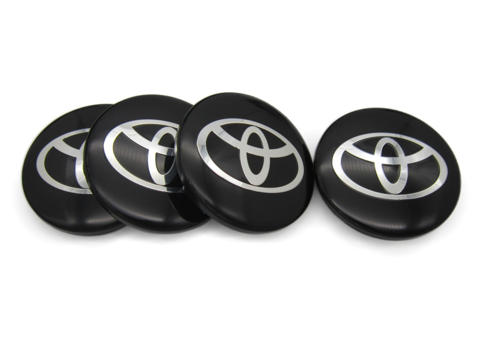 Колпачки, заглушки на литые диски КиК Тойота черный 62/55/10, комплект 4 шт.