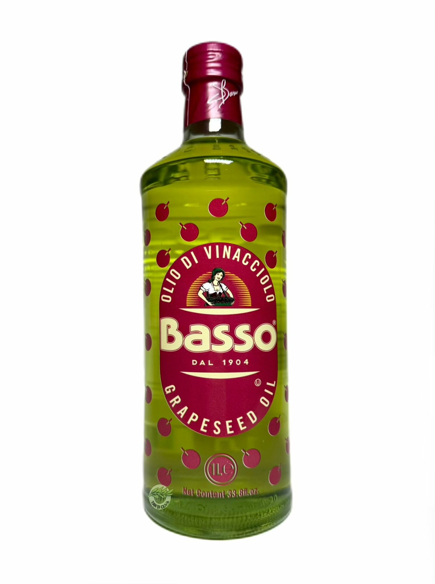 Масло виноградной косточки Basso Grapeseed Oil рафинированное, виноградное масло для жарки, Италия, 1 л