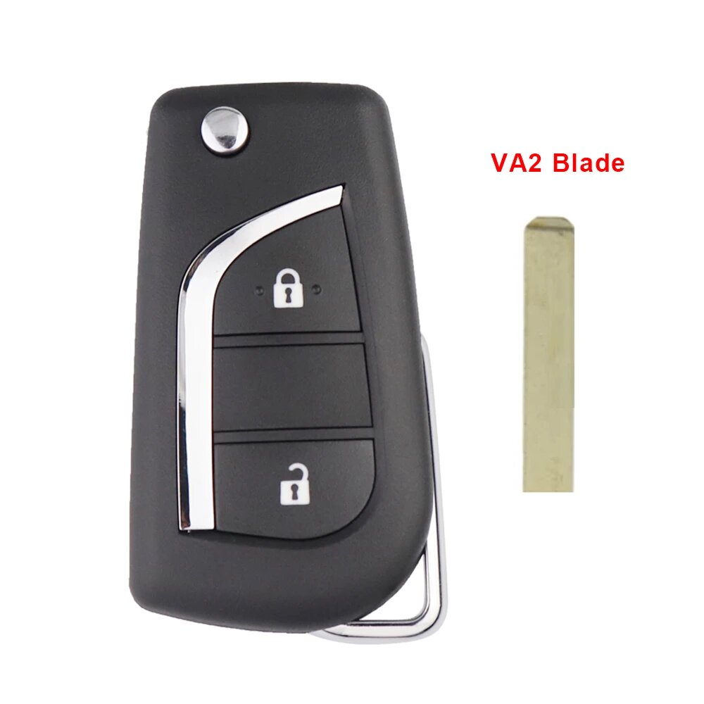 Корпус дистанционного ключа автомобиля для Toyota Corolla 2017 RAV4 перед 2013 Levin Prado Camry Reiz Highlander Kluger Key TOY43 TOY48 VA2 Blade 2 Button VA2