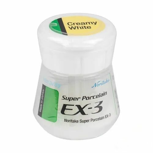 Стоматологический материал Noritake EX-3. Масса керамическая для металлокерамики Норитаки. Люстровый фарфор Luster Creamy White (10 гр)