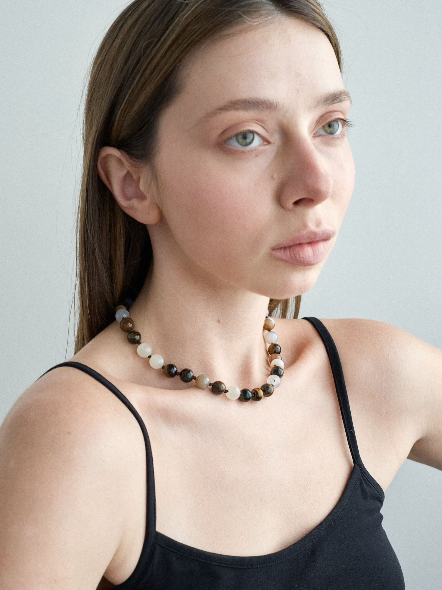 Колье, агат