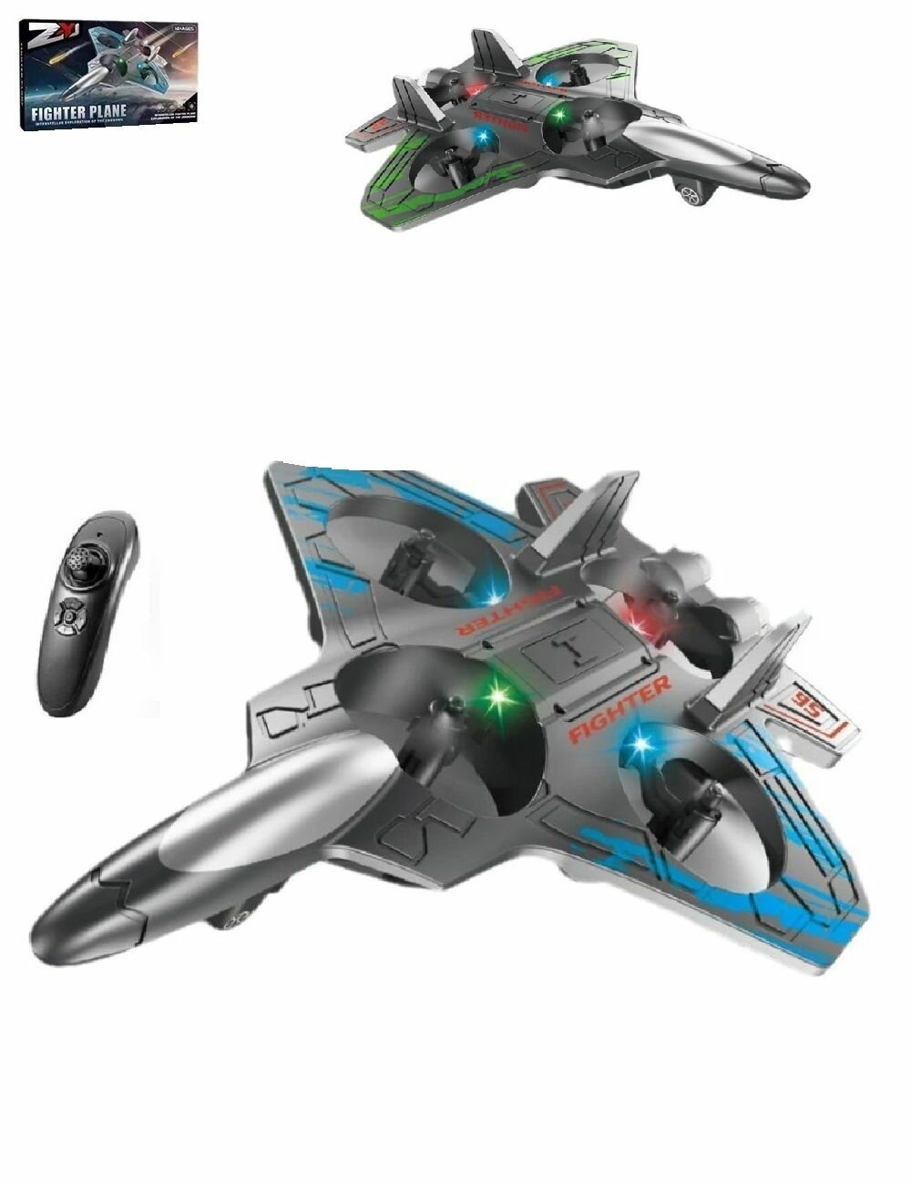 Детский летающий самолет 25,5 см на радиоуправлении на аккумуляторе