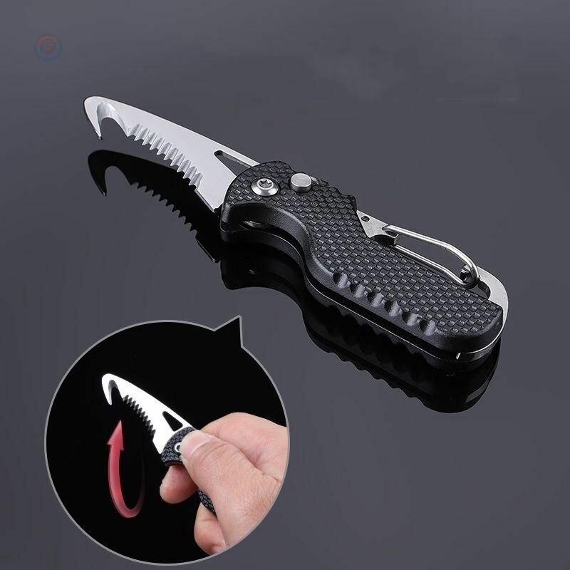 GRAGI водолазный нож складной с зазубренным лезвием для резки крюков и выживания в экстремальных условиях