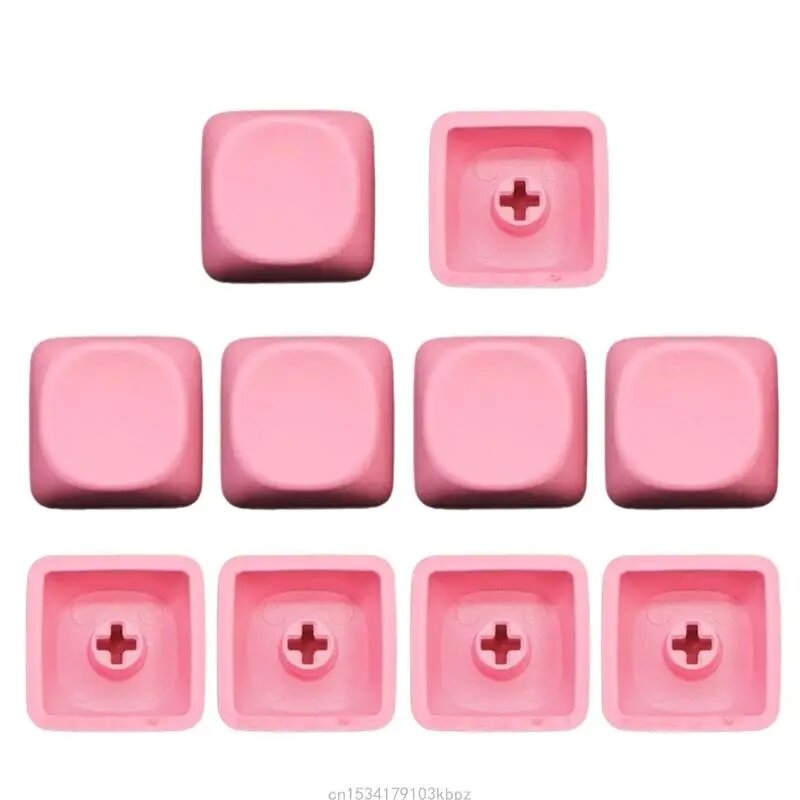Колпачки клавиш PBT, розовые, 10 шт, 1U