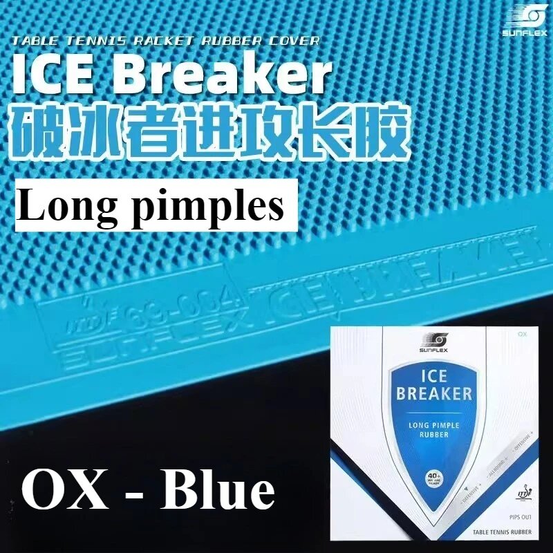 Резина для настольного тенниса SUNFLEX ICE BREAKER, синий, OX - Blue