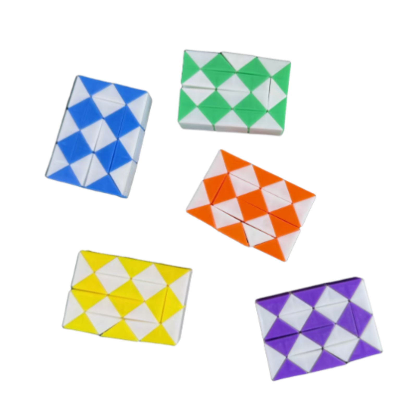 5-Pack educational toys Rubik's Cube, Variety Magic Ruler, 5 PCS Fidget Snake Cube Twist Puzzle Magic Snake Sensory Toys Collection Brain Teaser Socking Stuffers Party Favors Game Goodie Bags Fillers for Kids Adults Teens, Hand Hold Size, Pocket