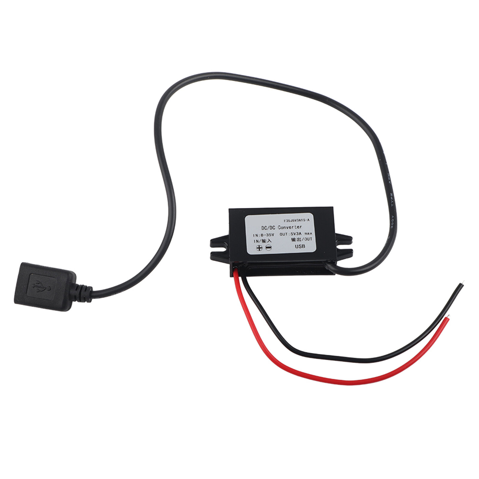1pc DC-DC Adapter 12 В/24 В до USB 5V 3A регулятор преобразователя кабелей