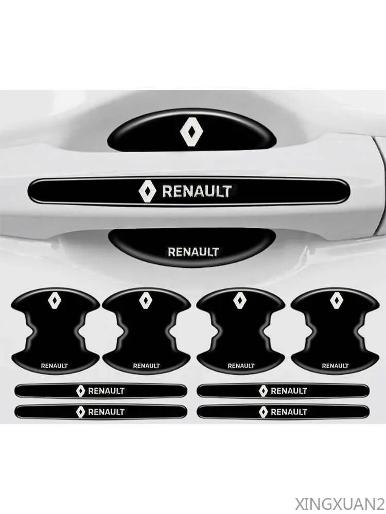 Молдинг автомобильный Renault, 8 шт, накладки на ручки дверей и защитные чаши
