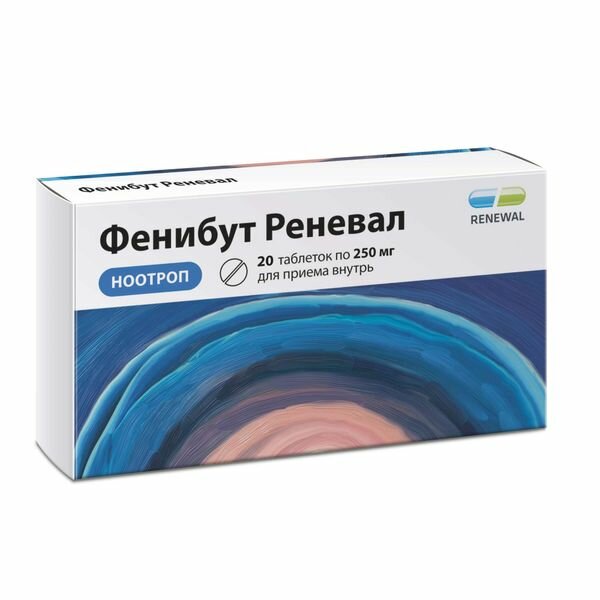 Фенибут Реневал таблетки 250мг 20шт