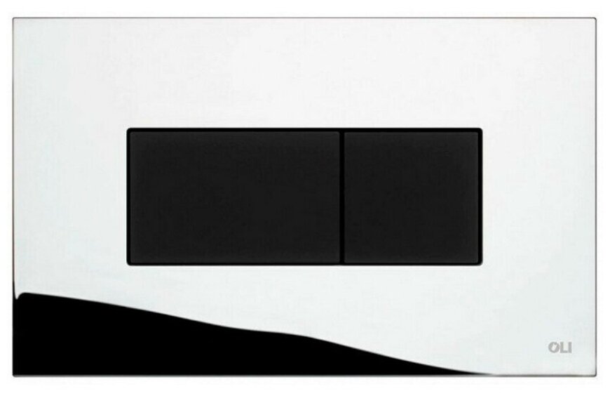 Панель смыва Oli Karisma, пневматическая, хром + черная soft-touch 641019