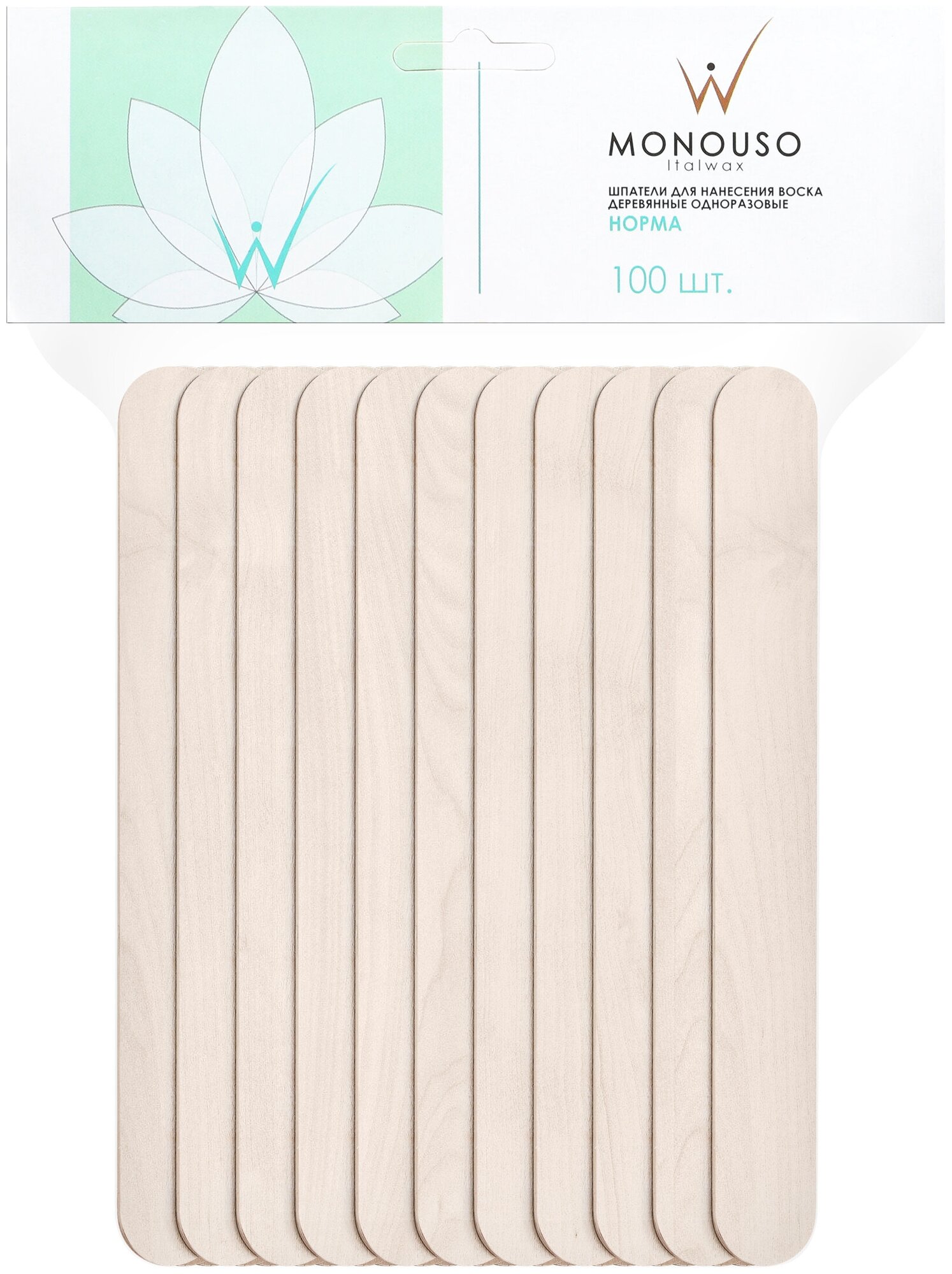 Шпатели для депиляции и шугаринга Italwax деревянные набор, одноразовые, норма, 100 шт.