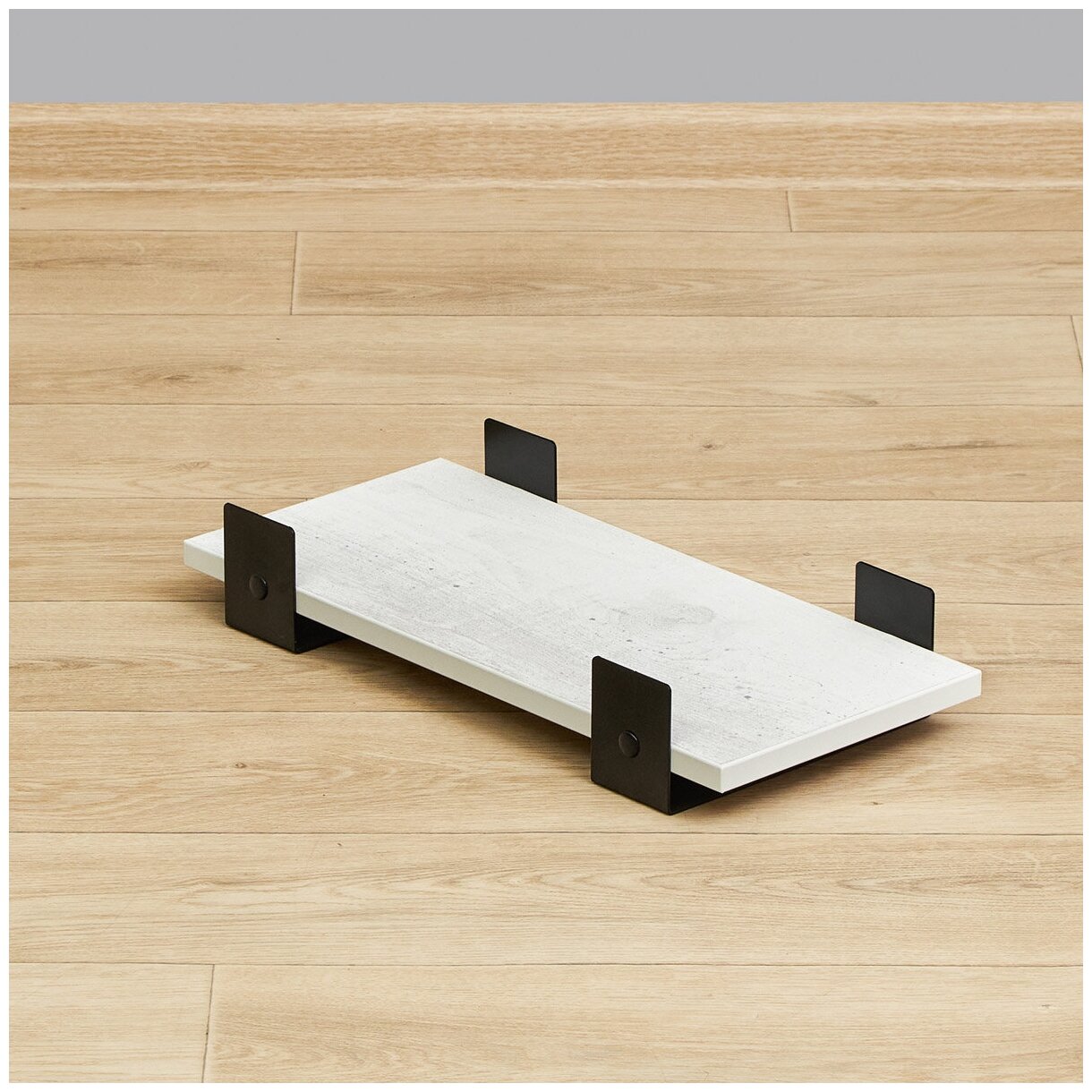 Подставка под системный блок Бодок 2С на металлических опорах, сосна битон белый, г20/ш44/в7,5 см