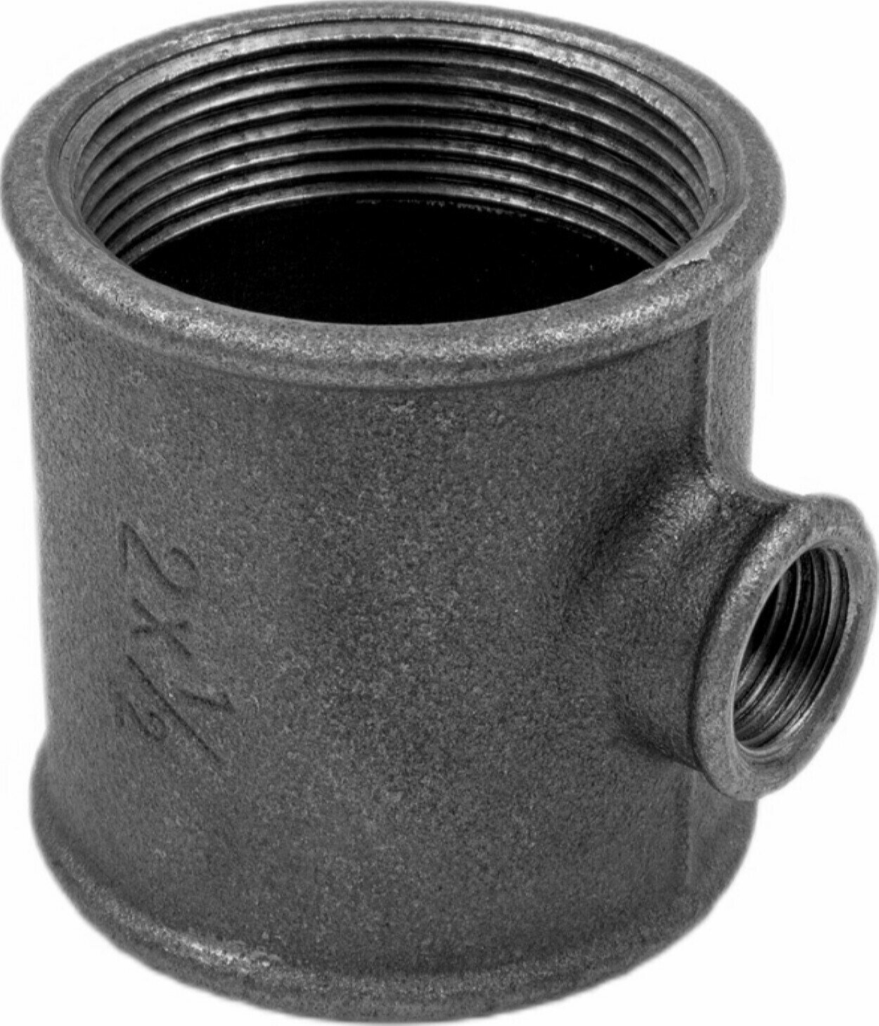 Тройник чугунный редукционный с внутренней резьбой 2"х1 1/4"х2" AV ENGINEERING черный (AVEC431002114)