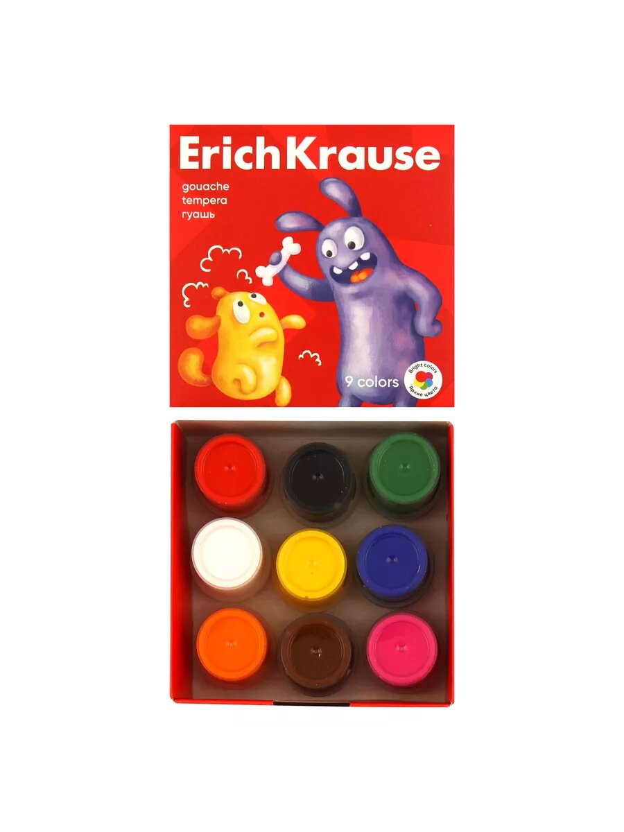Гуашь 9 цветов