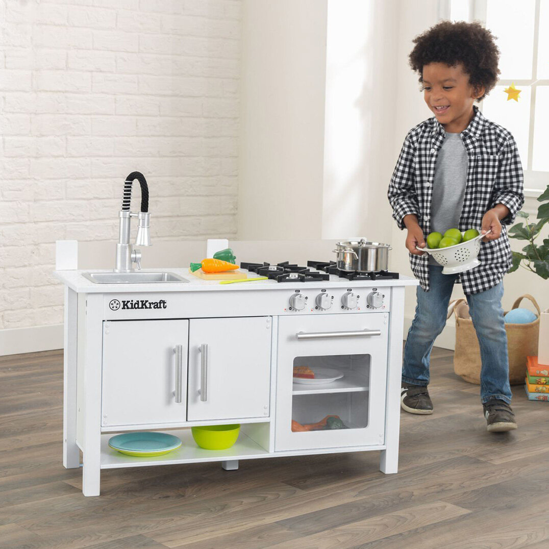 Мини кухня детская игровая KidKraft "Маленький Повар", цв. Белый 53407_KE
