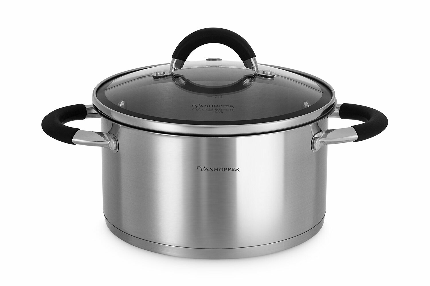 Кастрюля с крышкой VANHOPPER Cuisine DC-SS606-20C, 3,2 л, нержавеющая сталь