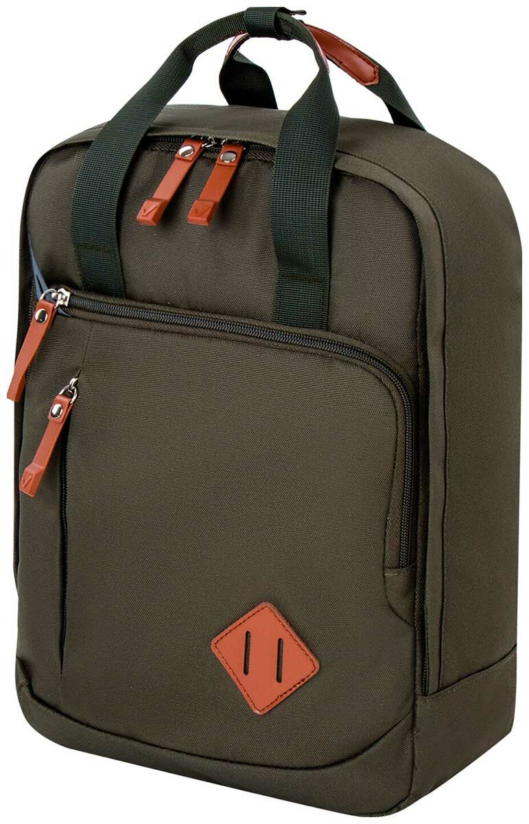 Рюкзак Brauberg FRIENDLY молодежный, хаки, 37х26х13 см, 270091