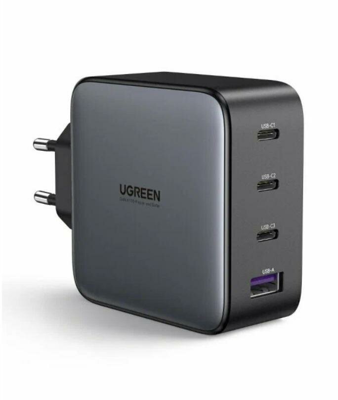 Сетевое зарядное устройство UGREEN CD226 Nexode (40747) Серый 3 x Type-C + USB