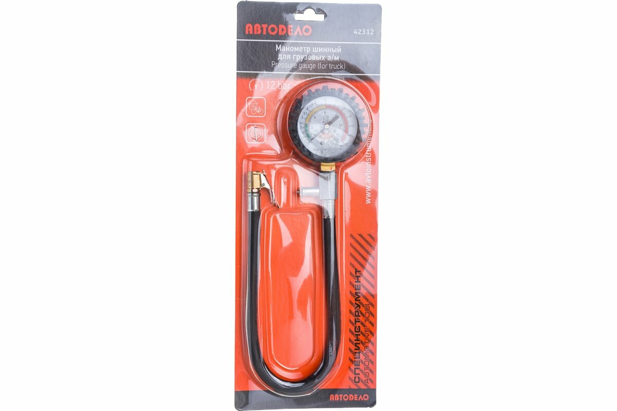 Грузовой манометр АвтоDело 12 атм, модель 42312, код 11500, точное давление