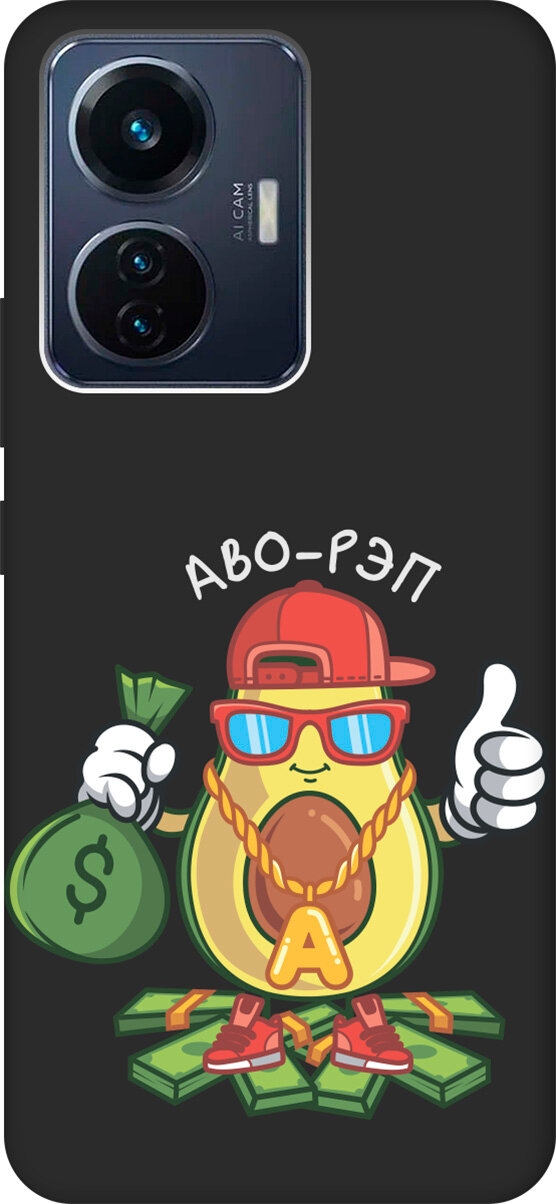 Матовый чехол Avo-Rap для Vivo T1 / Виво Т1 с 3D эффектом черный