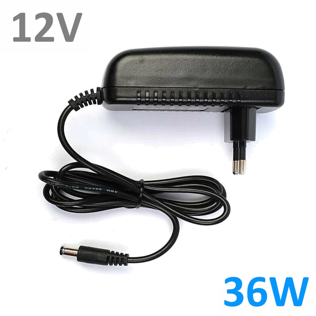 Блок питания с вилкой 12В 3А 36Вт штекер 5.5мм Ecola Adapter