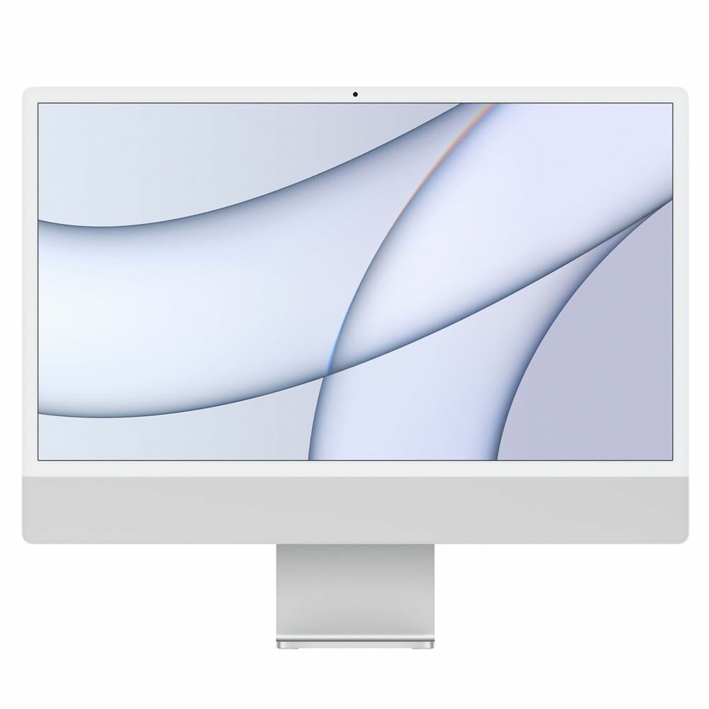 Моноблок Apple iMac 24" 2021 Apple M1, RAM 8 ГБ, SSD 256 ГБ, Apple M1 8-Core, серебристый