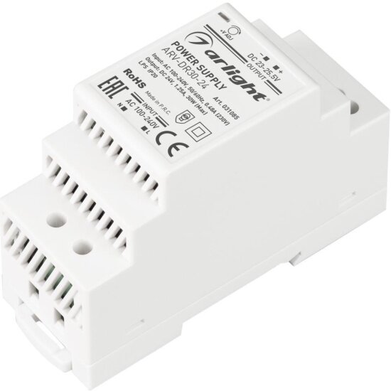 Блок питания Arlight ARV-DR30-24 24V 30W *20 IP 1,25A 031085