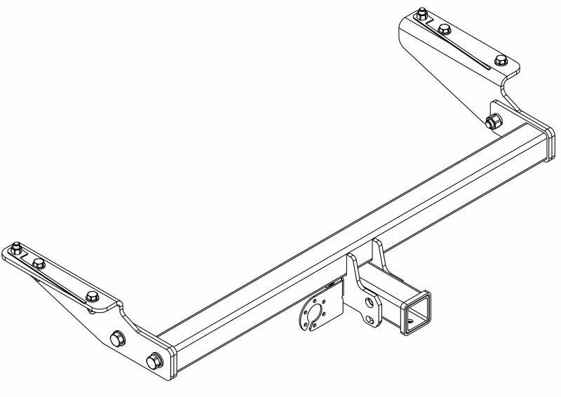 Фаркоп для JAC T6 (2020-) , без шарового узла (без электрики) (паспорт и сертификат) AvtoS. JC01
