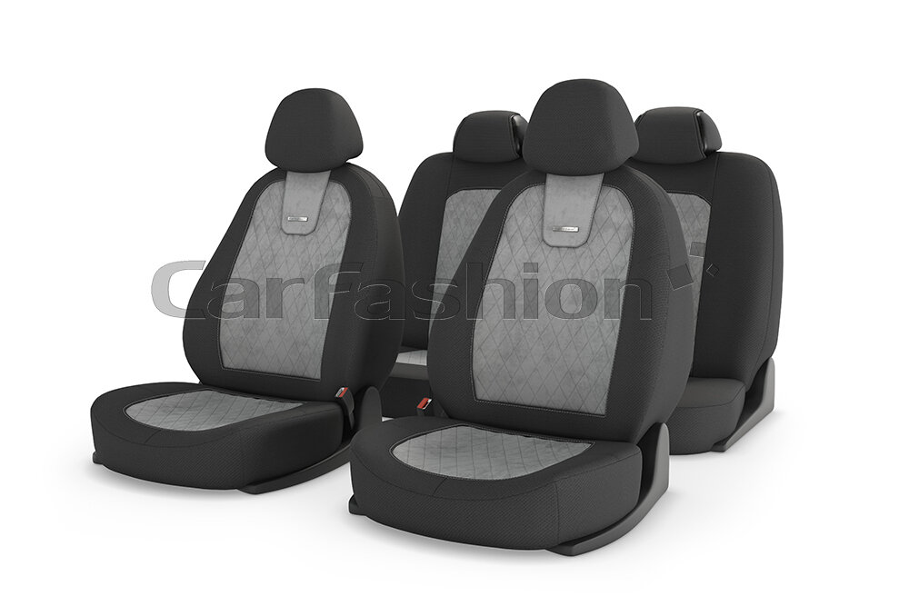 Чехлы на сиденья Colombo CarFashion, тёмно-серо - светло-серые