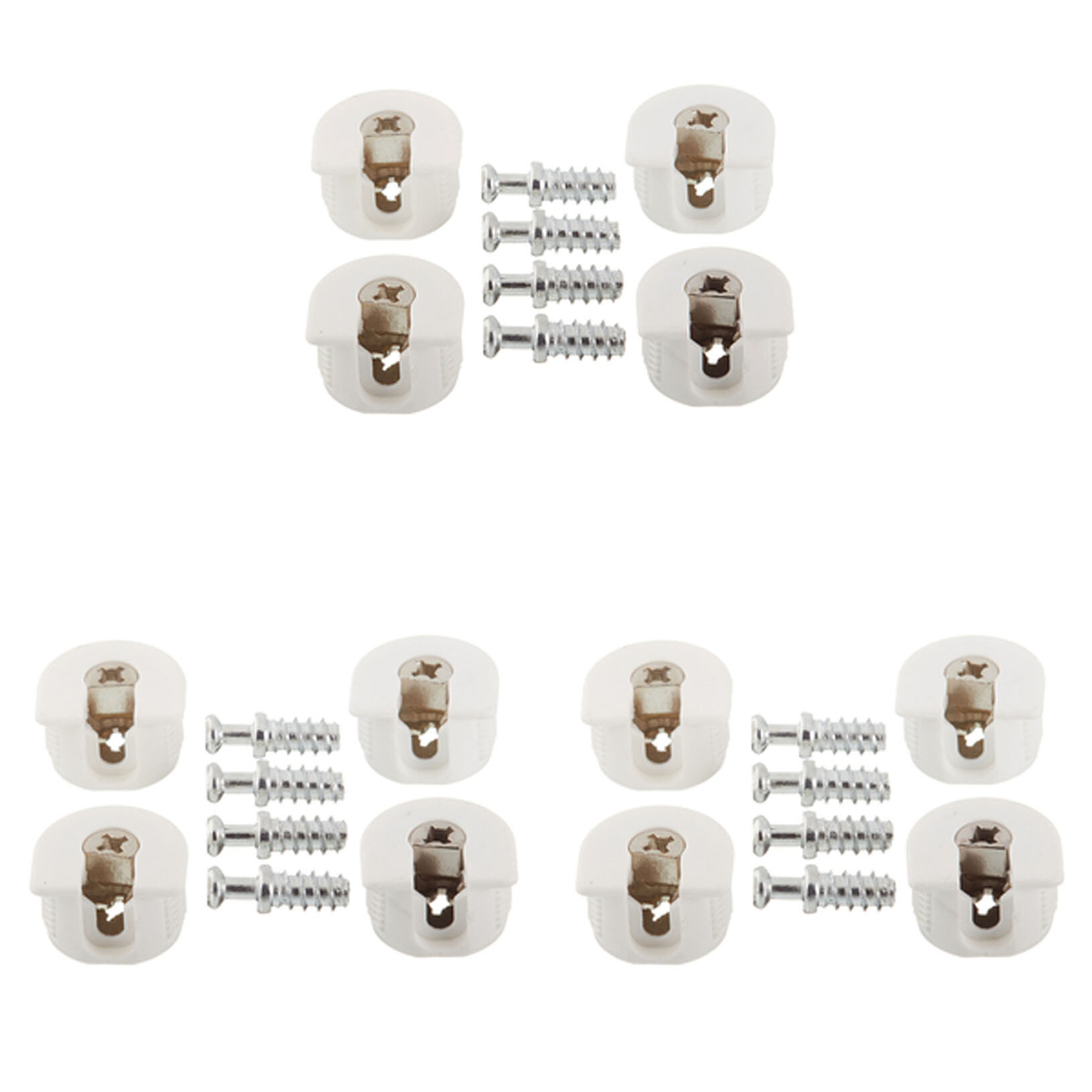 Полкодержатель-стяжка d20 мм белый со штоком 11 мм (12 шт.)