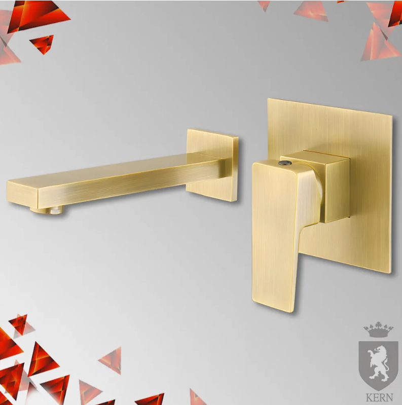 Встраиваемый смеситель для раковины KERN 2055 матовое золото