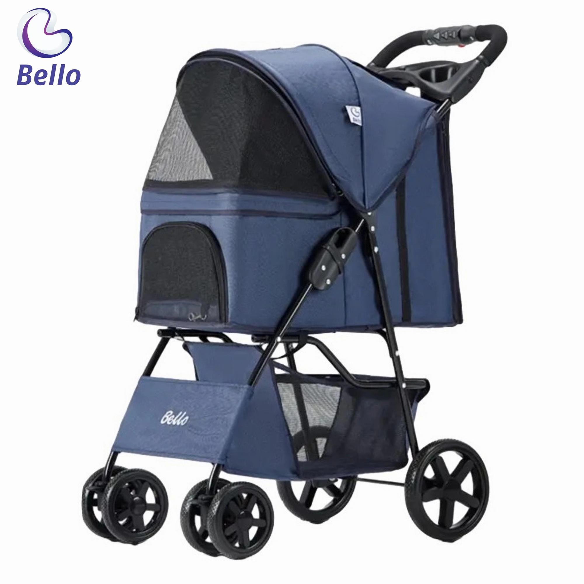 Прогулочная коляска для животных Bello, не съемная, нагрузка до 12 кг