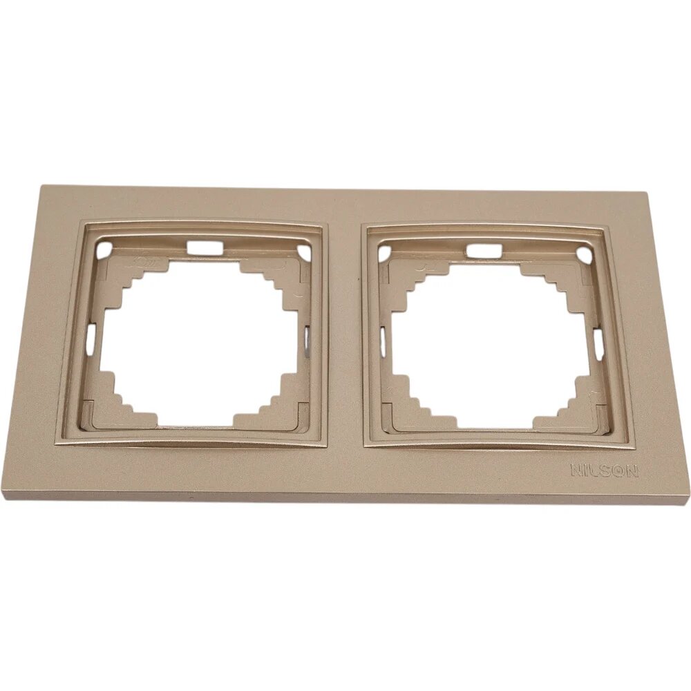 Двухместная рамка Nilson THOR Metallic