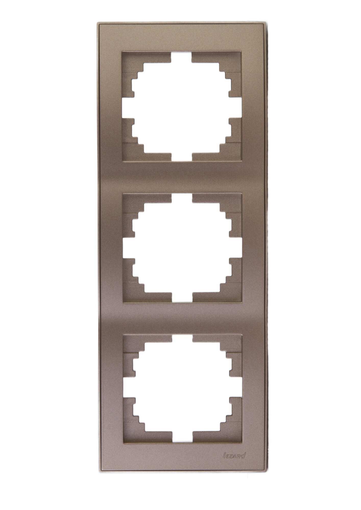 RAIN Рамка тройная верт. с вст. цв. бронза матовый одинарная