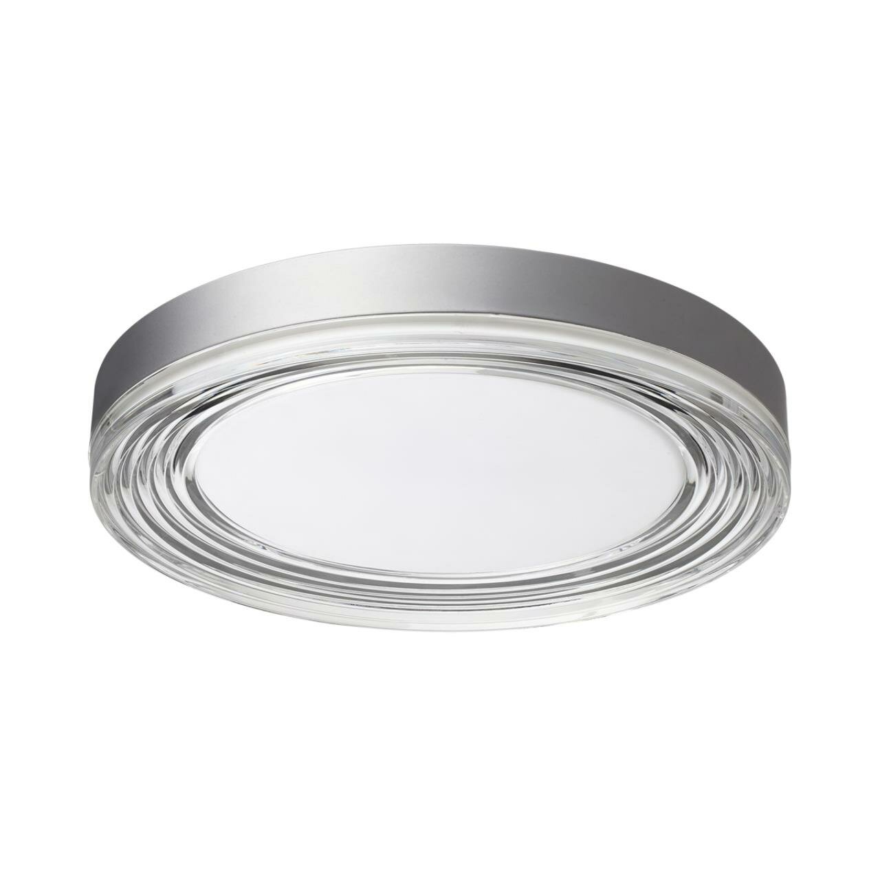 7728/76L MITRA LED SN Светильник металл/акрил/серебро/прозрачный LED 76Вт 4000K D400 IP20 INFINITA