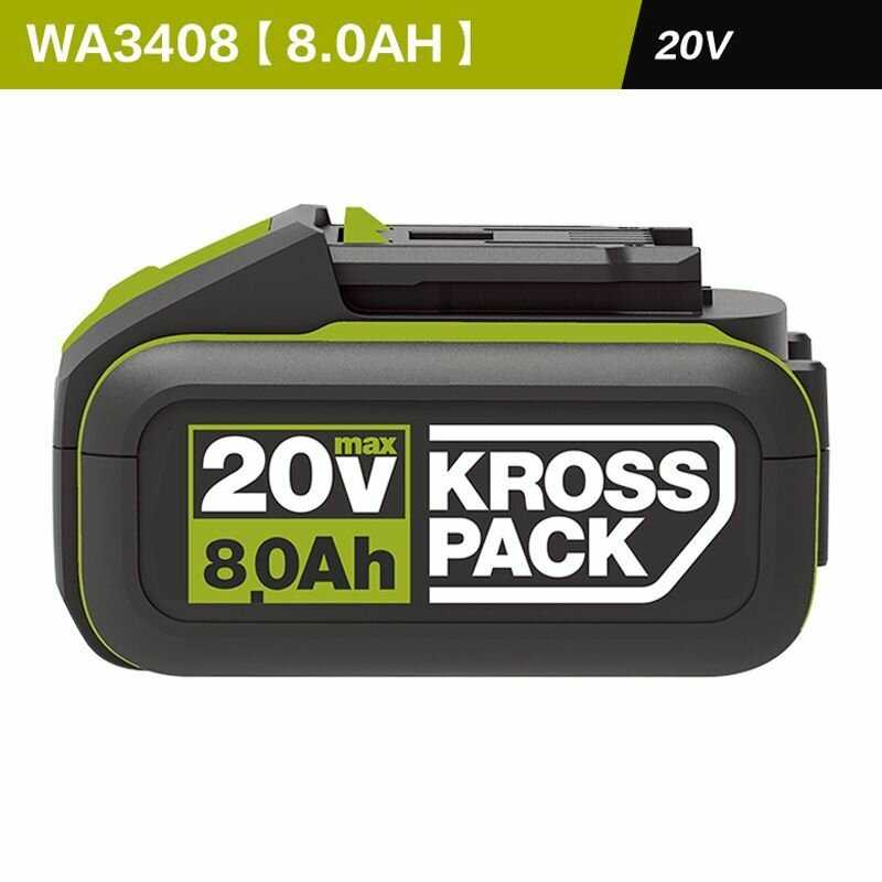 Аккумулятор WORX WA3408 20 В 8.0 Ач аккумулятор для шуруповерта, С индикацией мощности, Для электроинструментов Worx Green
