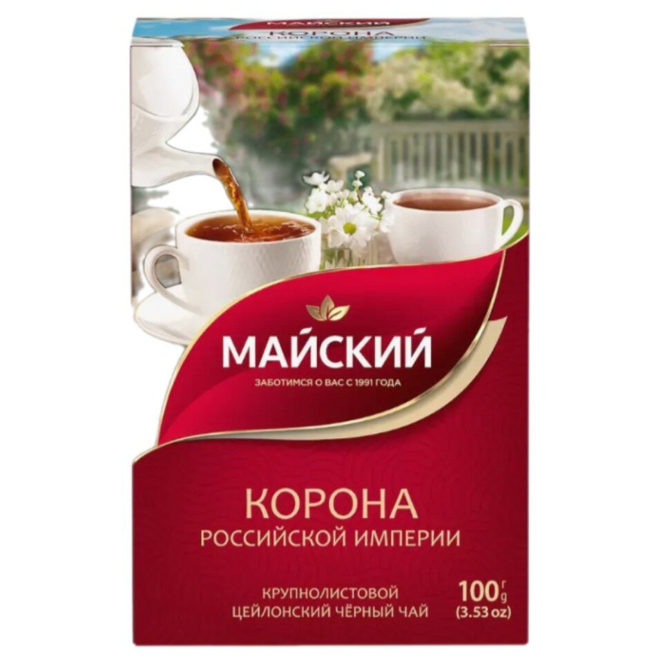 Чай черный Майский Корона Российской Империи 100 грамм