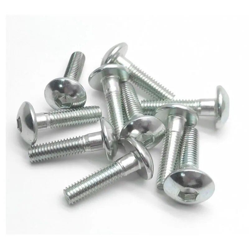 10 шт. Болт плоский M6x25 (Silver)