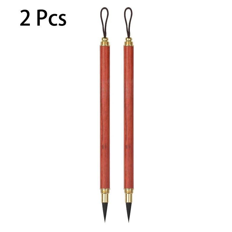 2 шт. кисть для письма каллиграфии Eebony сандаловое дерево крючок линия ручка каллиграфия искусство для начинающих профессиональная кисть для рисования