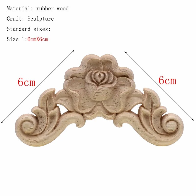 Резная деревянная фигурка из каучукового дерева 6cmX6cm