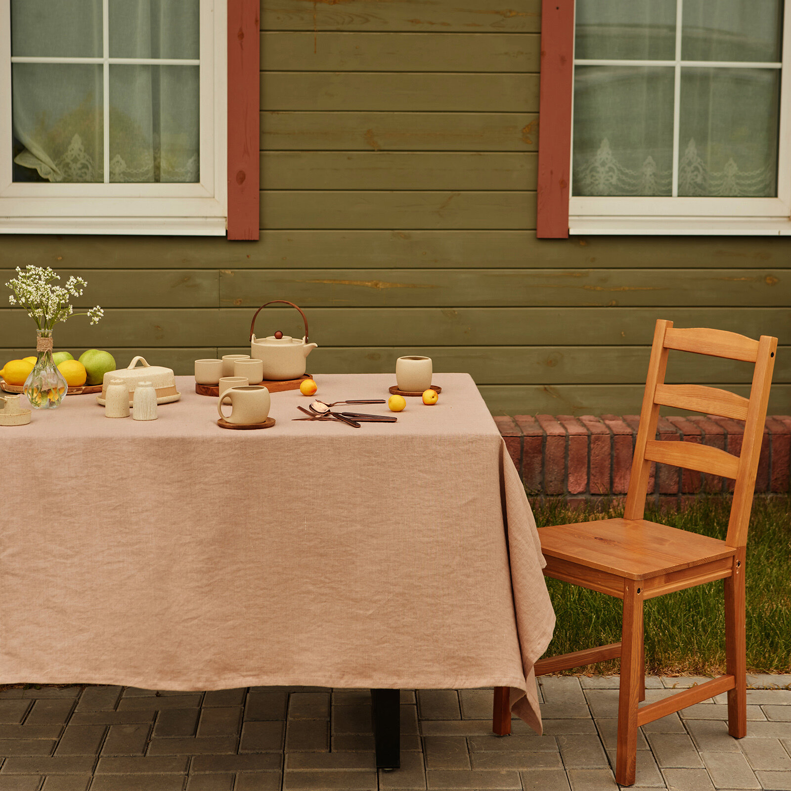 Скатерть на стол SL HOME "Coniferous" размер 220×135 см, прямоугольная, 100% лён